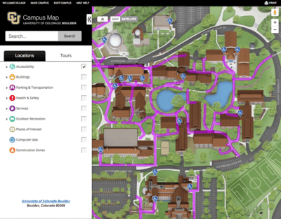Using Digital Campus Maps to Display Accessibility Resources