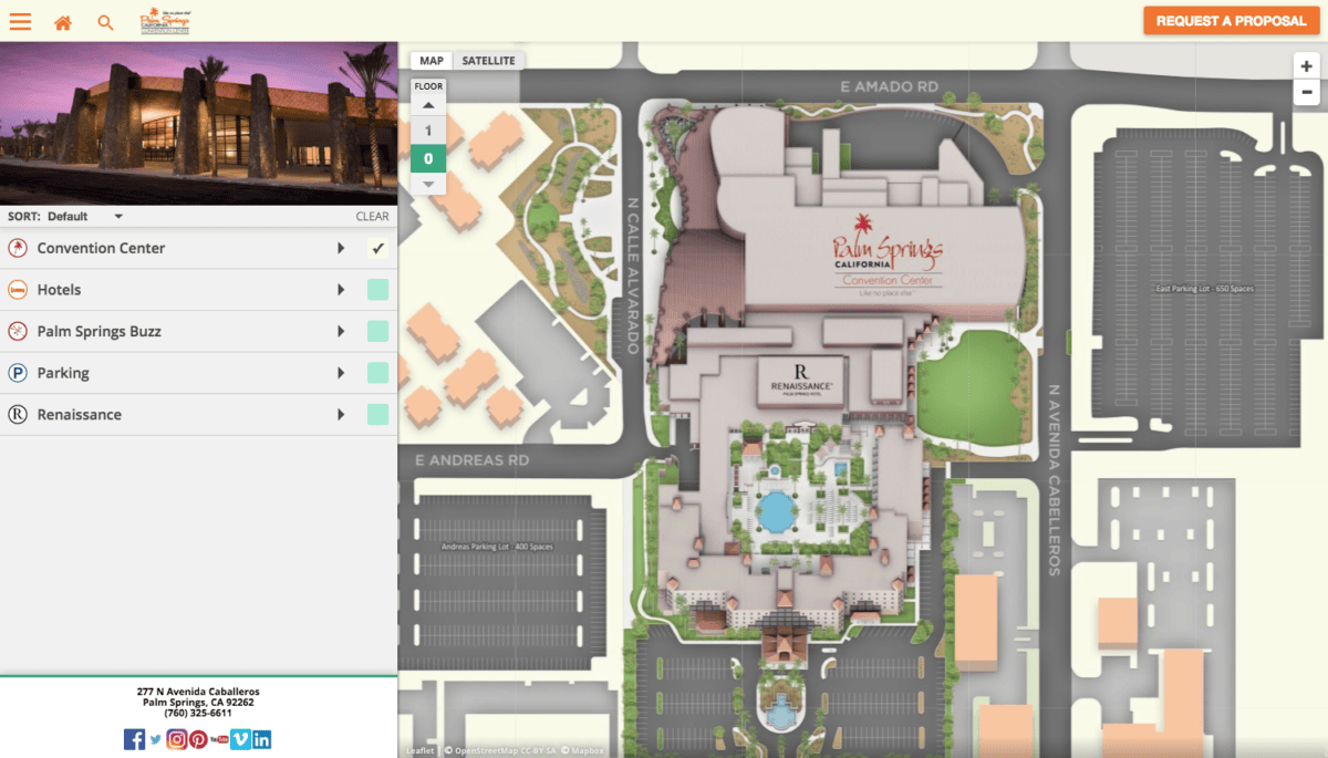 Palm Springs Convention Center Launches Concept3D’s Interactive 3D Map Platform - Concept3D