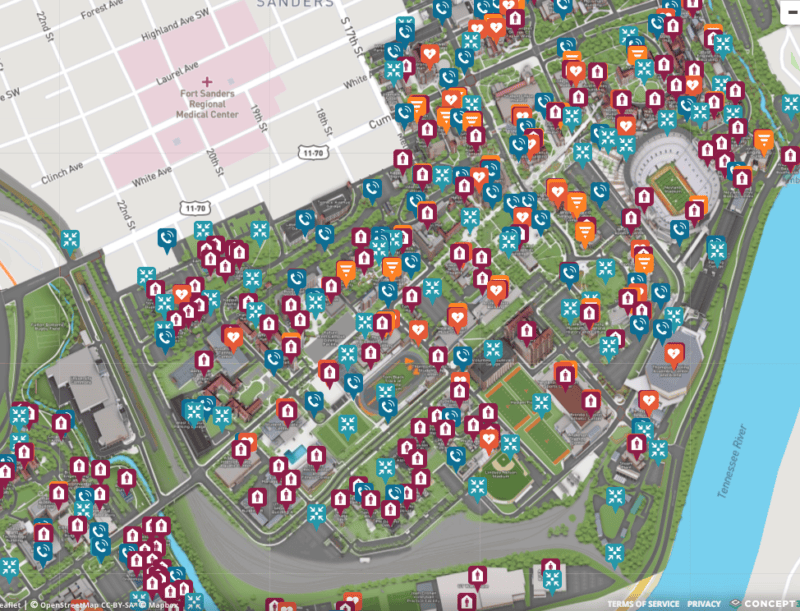 UT Knoxville Launches Interactive Campus Map - Concept3D